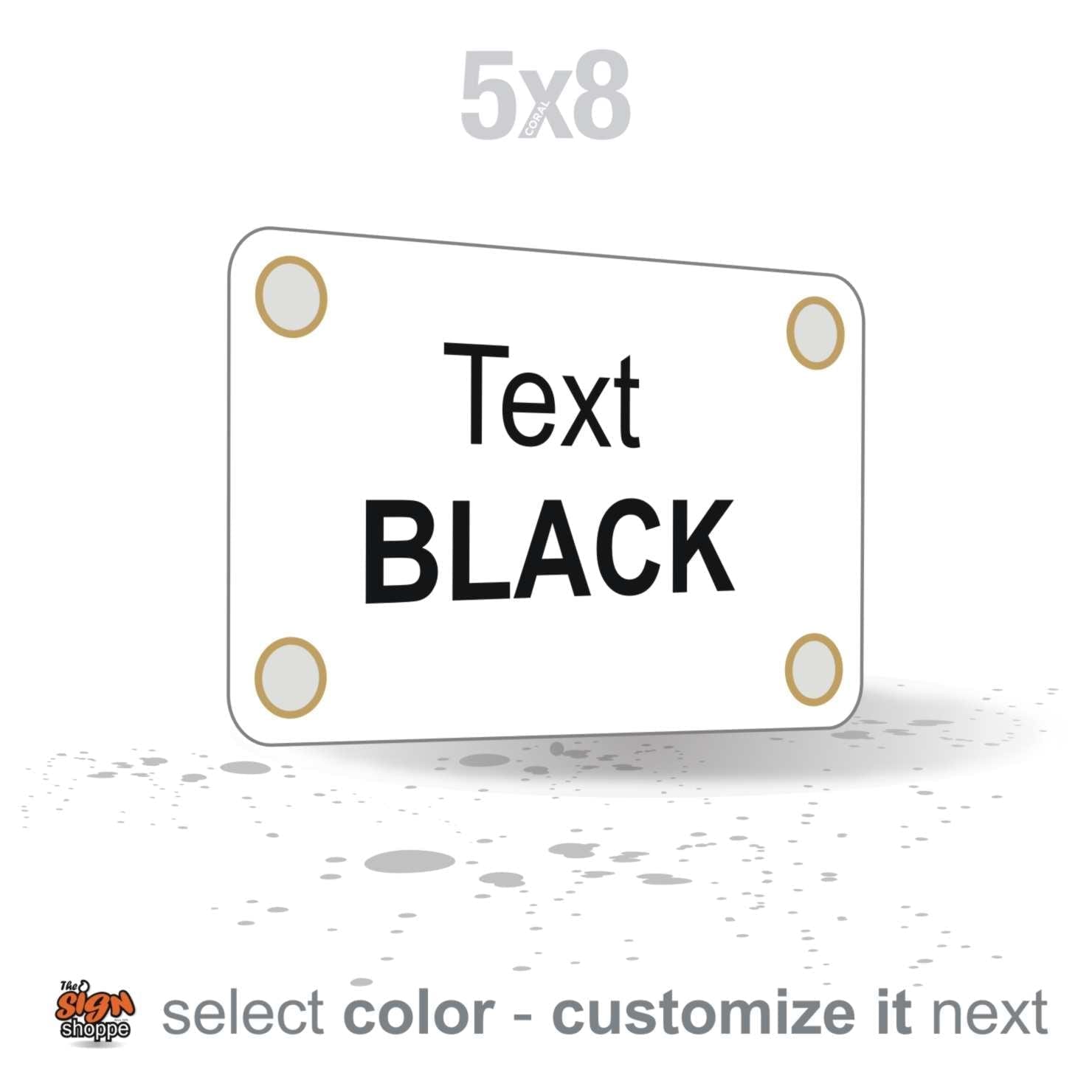 5x8 Riders white - black letters - The Sign Shoppe