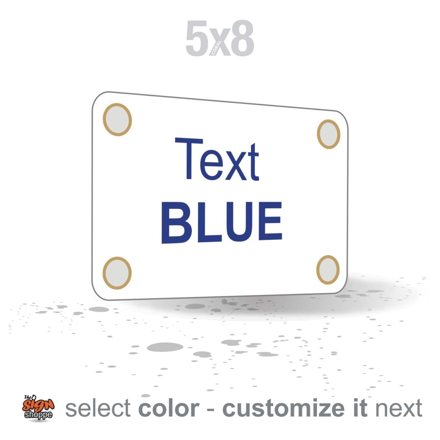 5x8 Riders white - blue letters - The Sign Shoppe