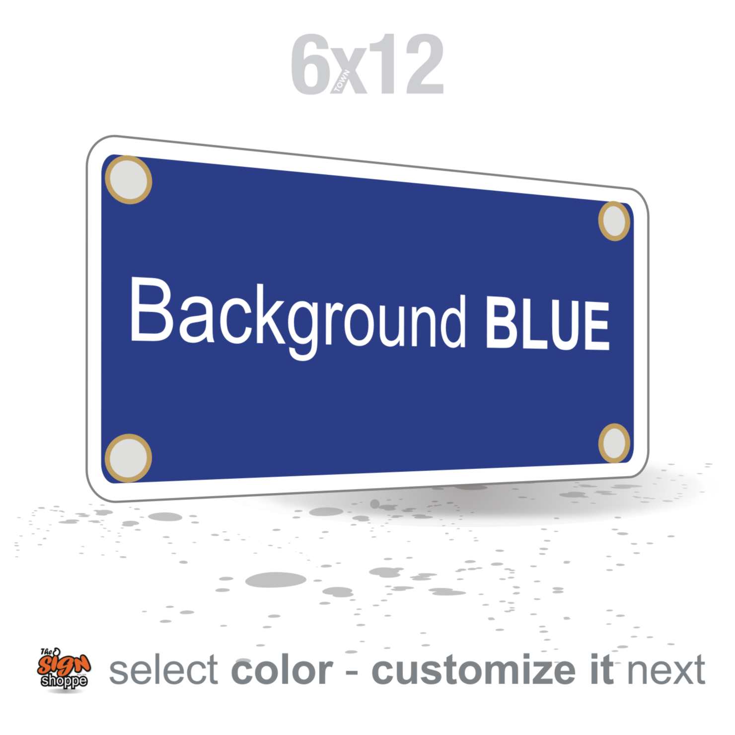 5x8 Riders white - blue letters - The Sign Shoppe