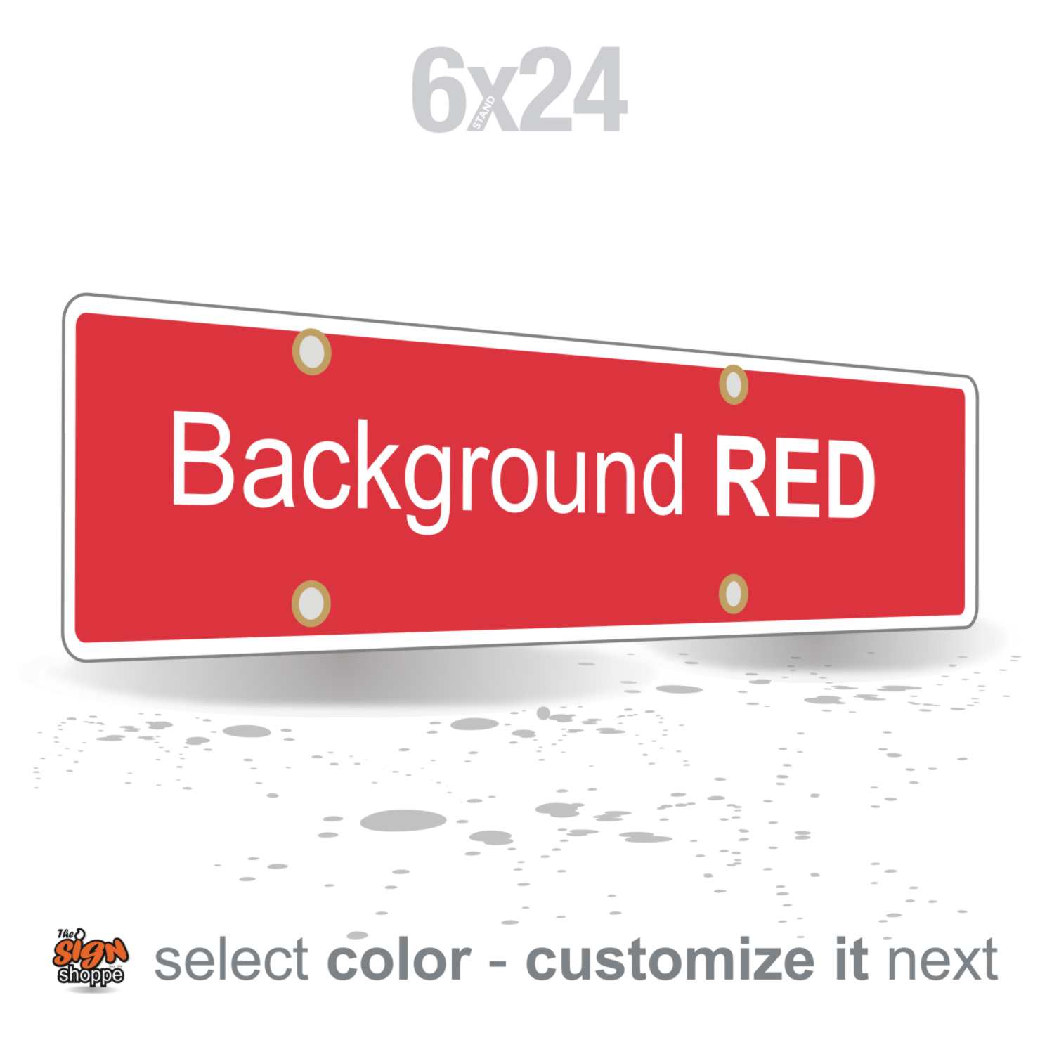 6×18 Riders white – red letters | The Sign Shoppe