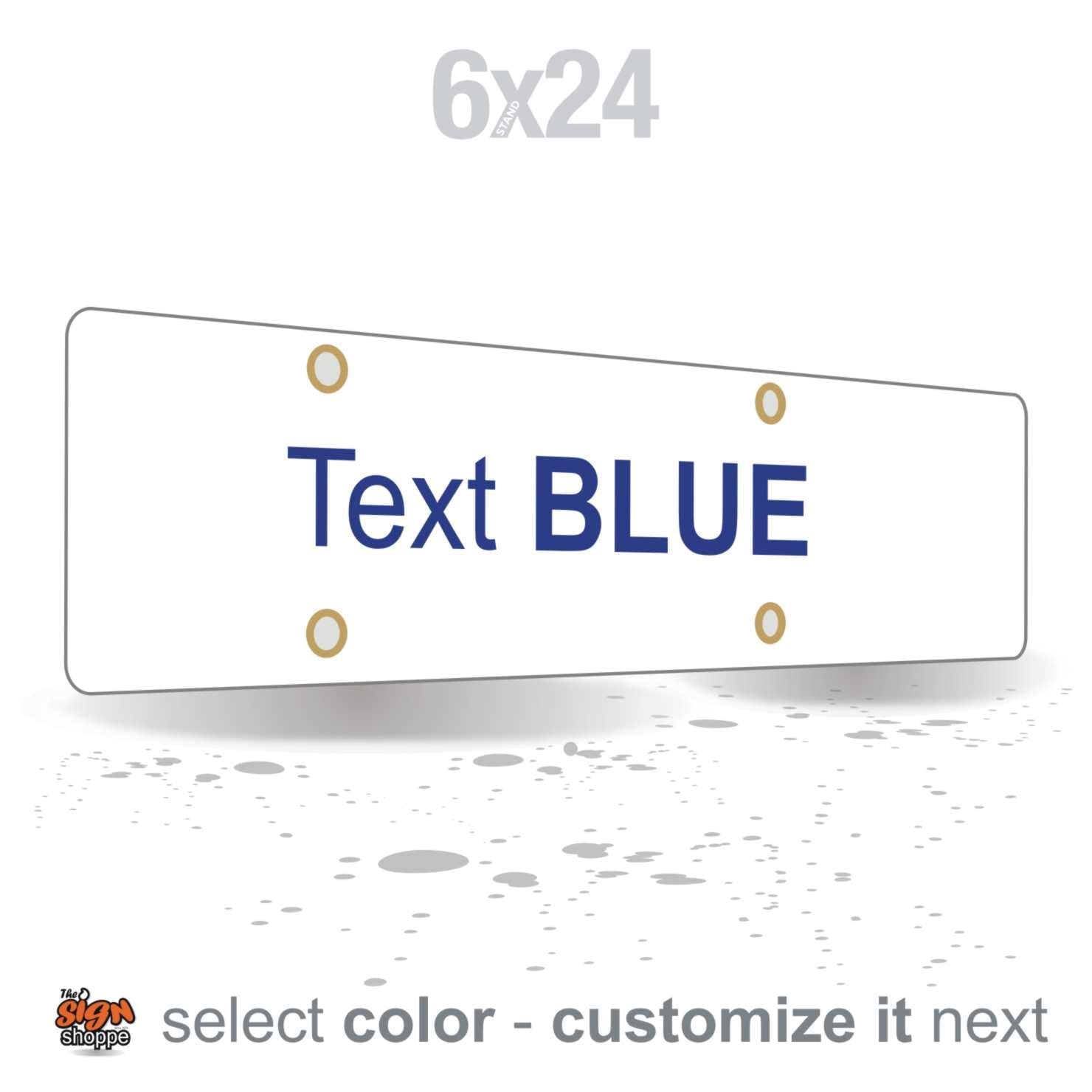 6x24 Riders white - blue letters - The Sign Shoppe