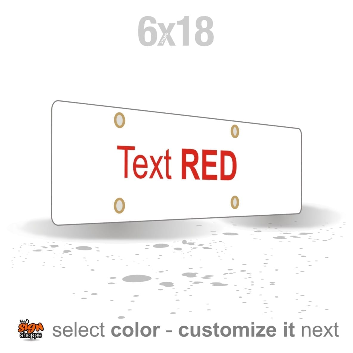 6x18 Riders white - red letters - The Sign Shoppe