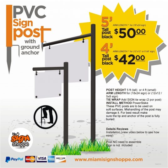 PVC Sign Post | The Sign Shoppe