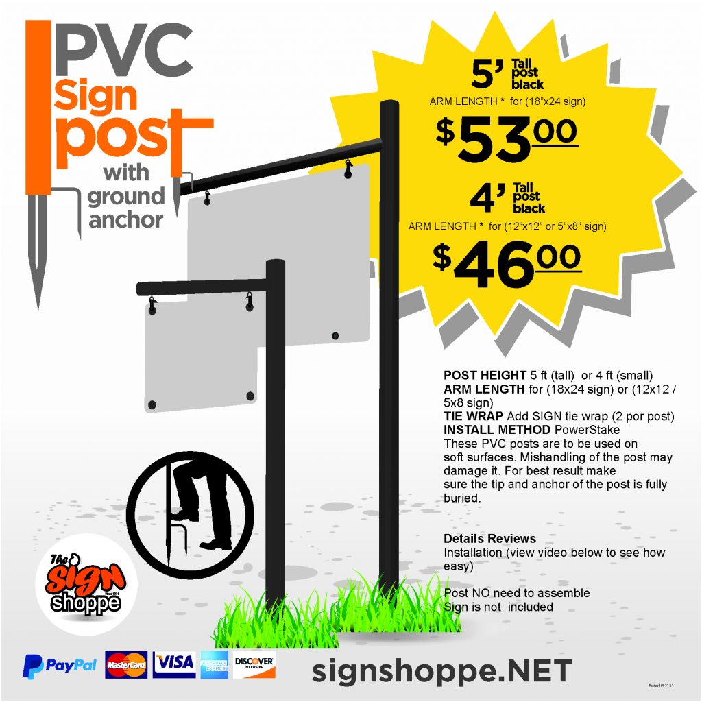 PVC Sign Post | The Sign Shoppe